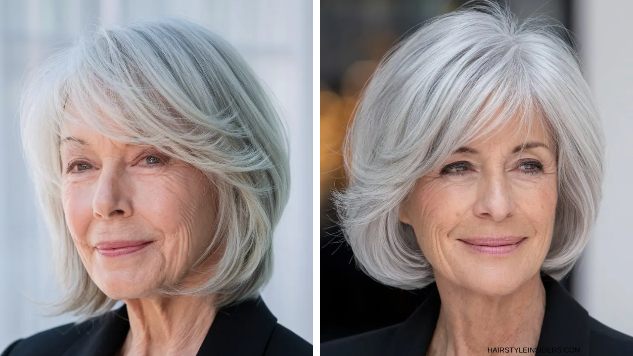 22 Elegant Gray Hair Haircuts for Women Over 70: Stylish & Flattering ...